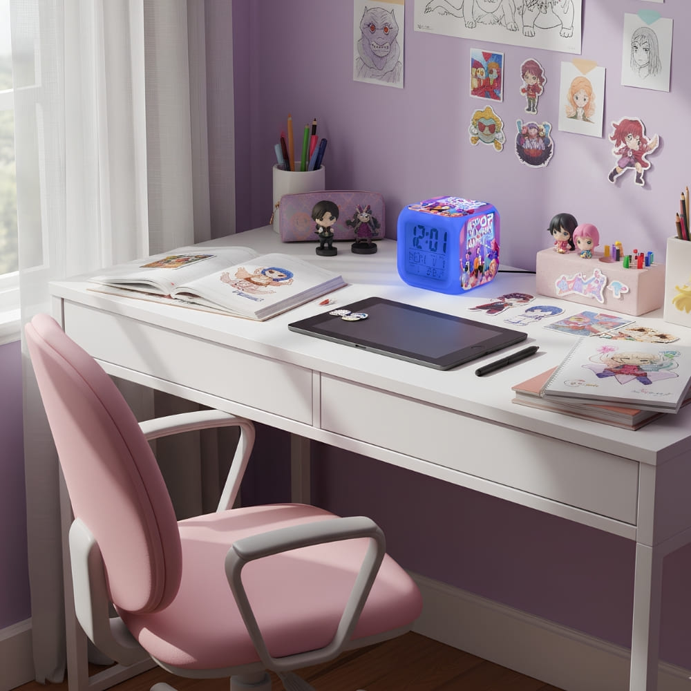 Sveglia per bambini K-pop Demon Hunters funzione luce notturna ...